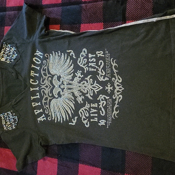 Affliction | Tops | Womens Affliction Shirt Black Medium | Poshmark